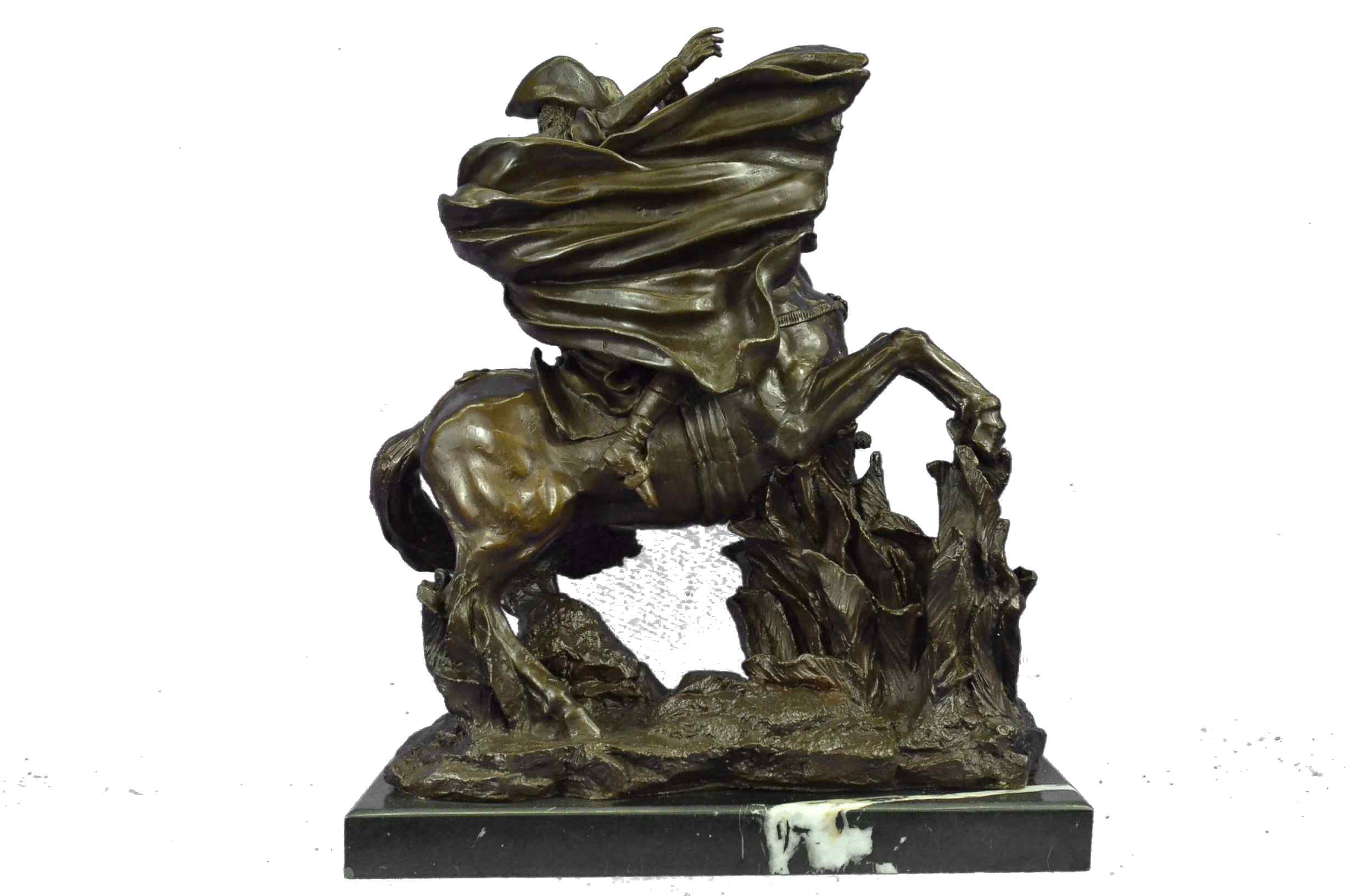 Canora Grey Art Deco Massive 62 LBS Napoleon Riding Horse Bronze ...