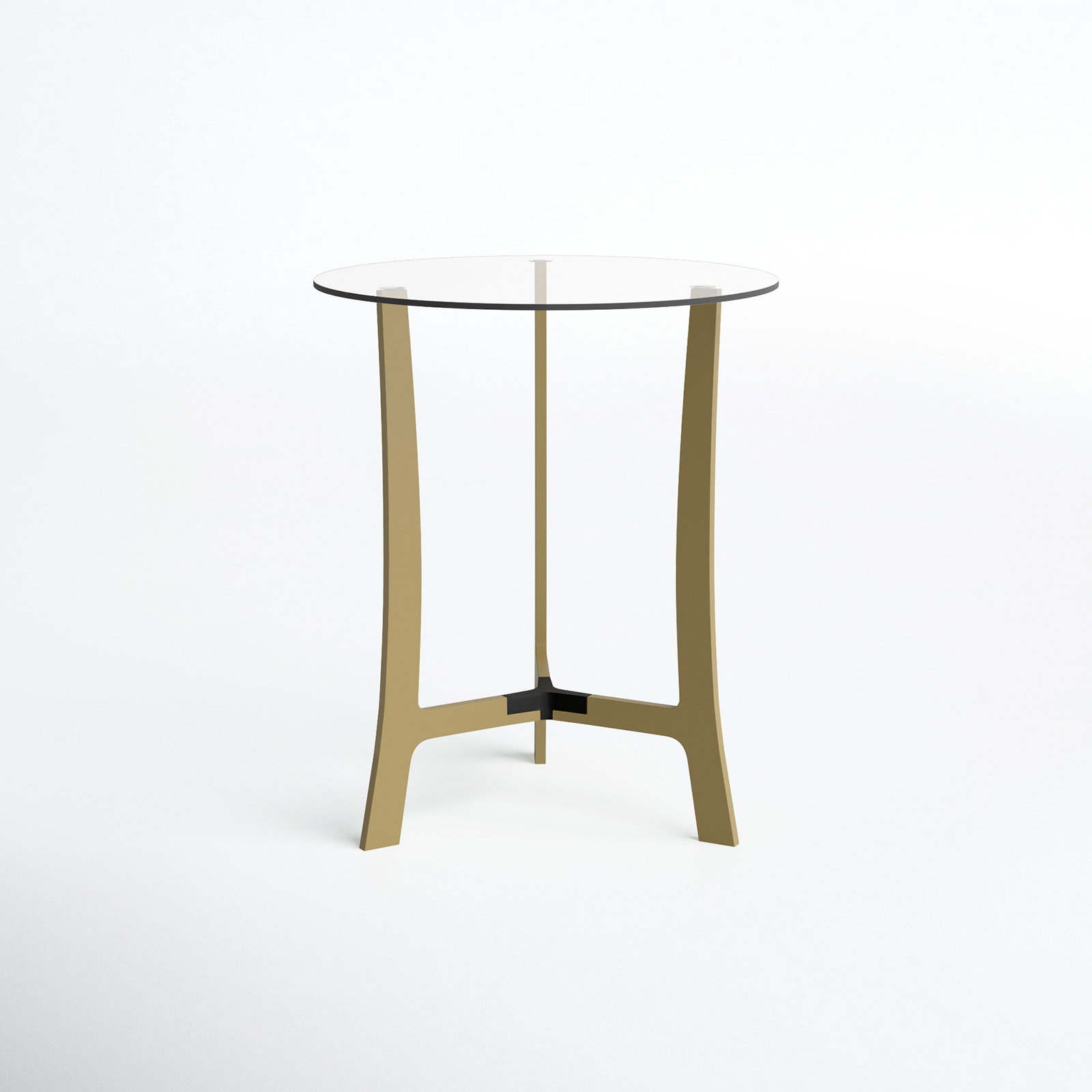 Joss & Main Corey Glass Top Side Table | Wayfair