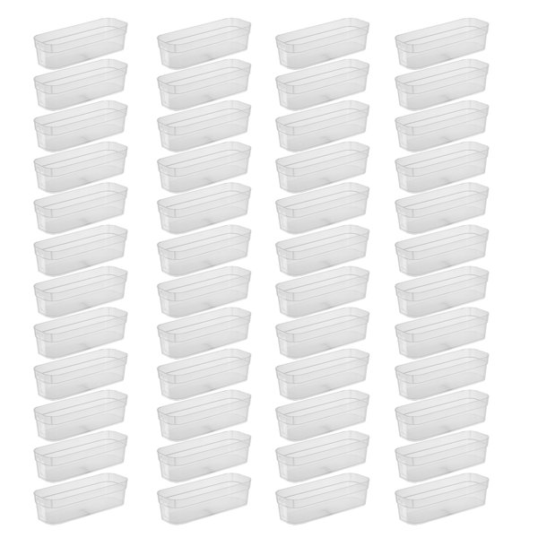 Sterilite Narrow Storage Trays for Desktop & Drawer Organizing, Clear ...