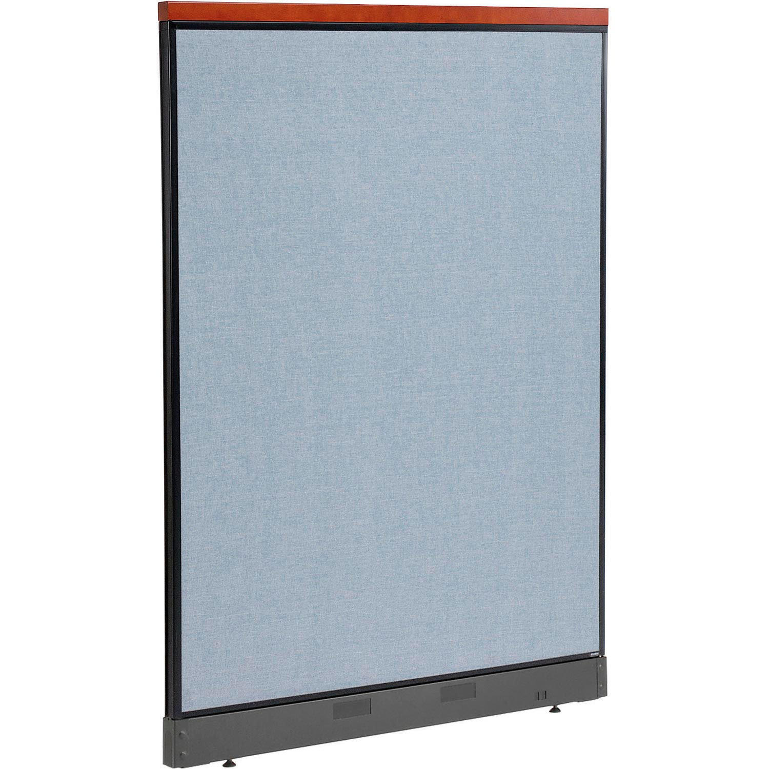 Interion Deluxe Blue Office Partition Panel With Pass Thru Cable | Wayfair