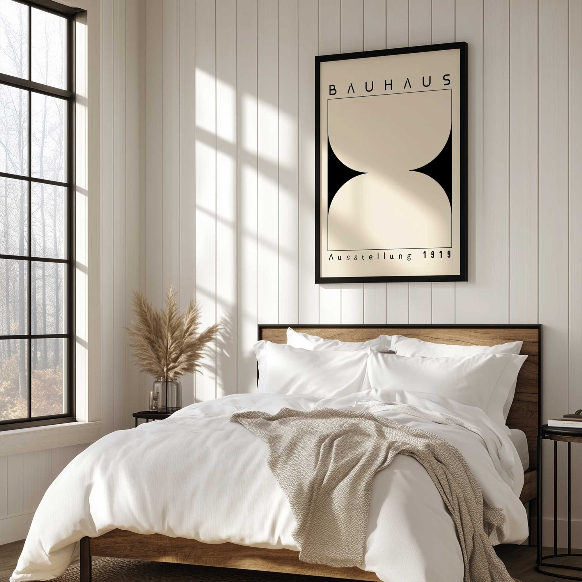 Wrought Studio™ Bauhaus Monochrome Hourglass Print | Wayfair