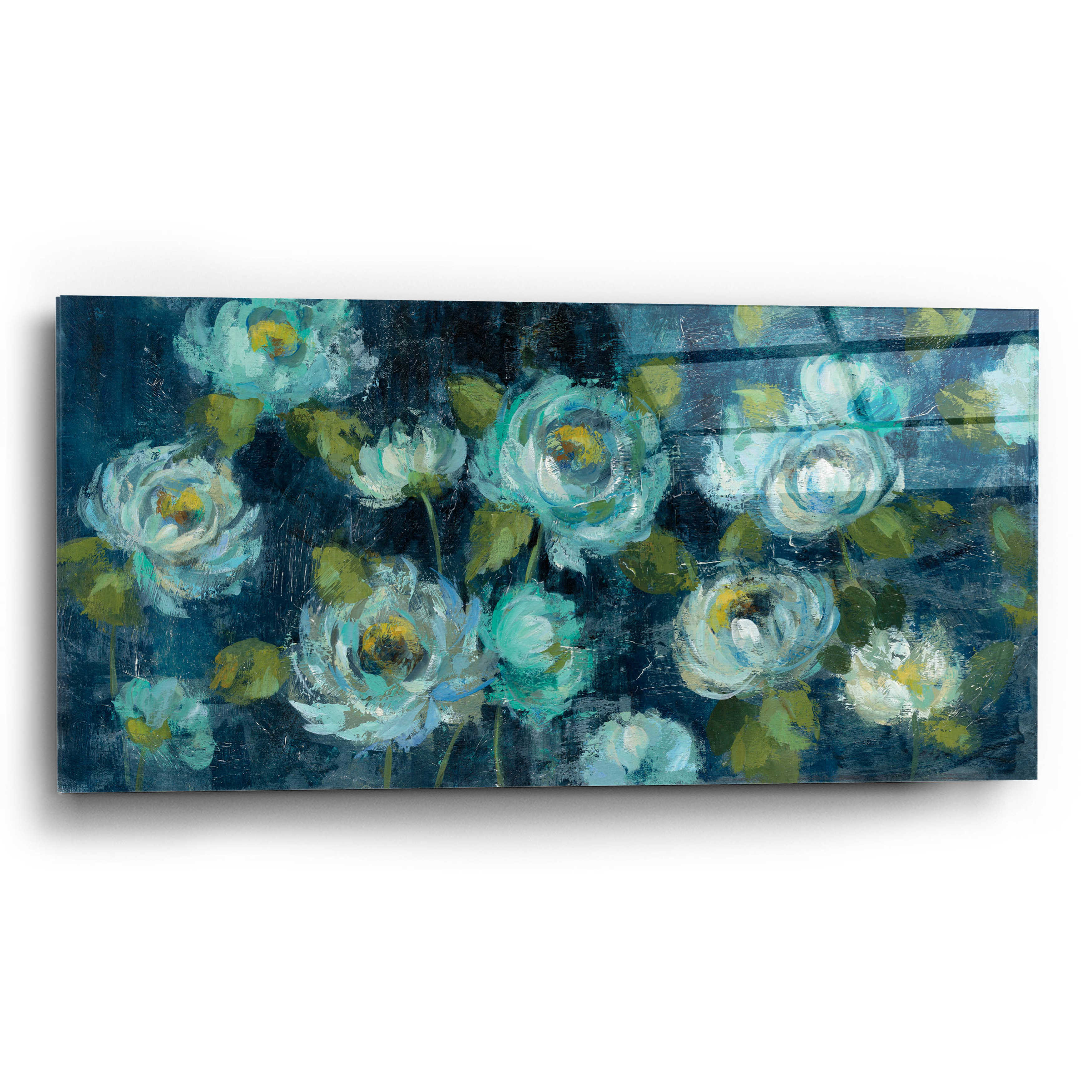 Winston Porter Indigo Mums by Silvia Vassileva - Unframed Painting ...