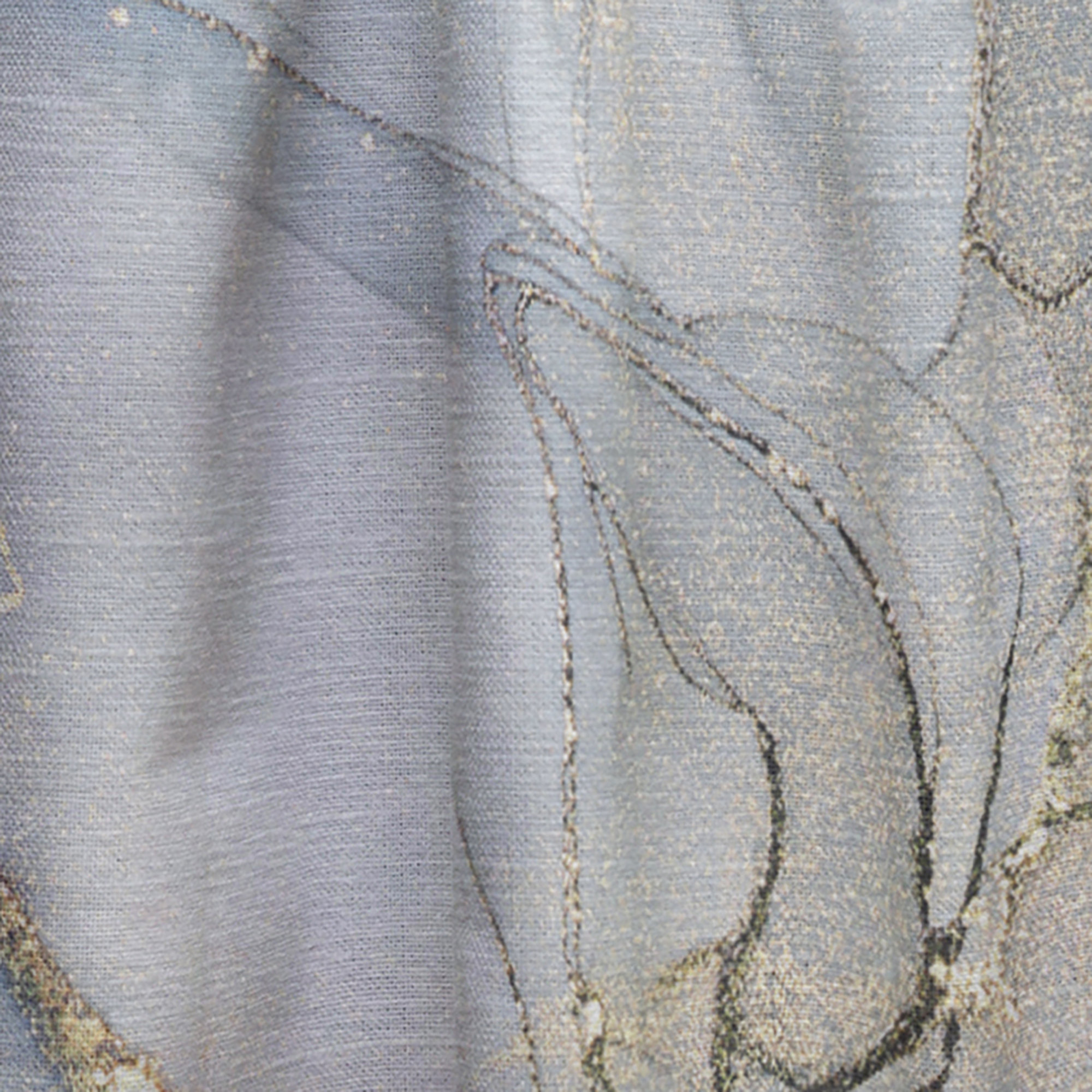 Design Art Abstract Semi-Sheer Thermal Rod Pocket Single Curtain Panel ...