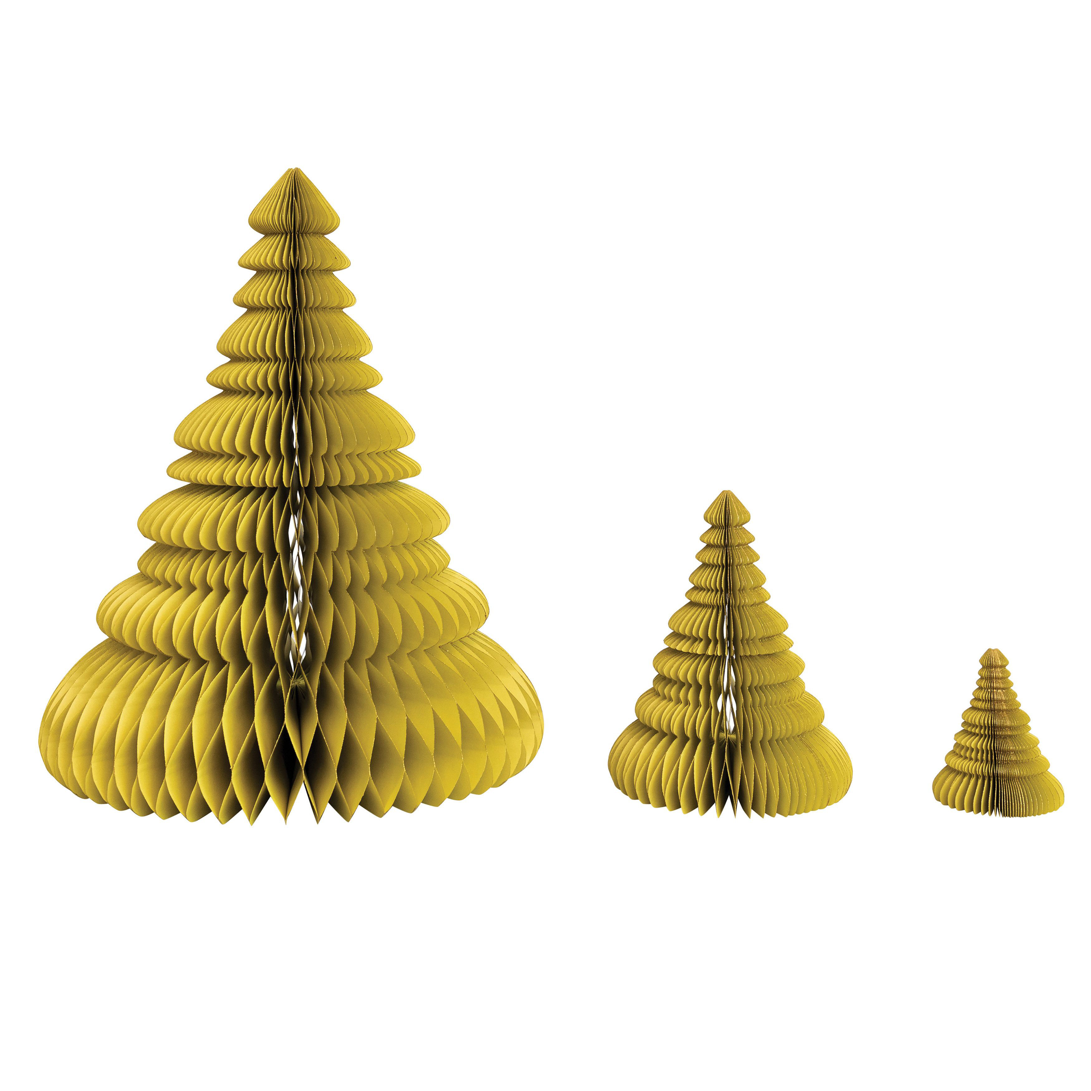 The Holiday Aisle® Handmade Recycled Paper Folding Honeycomb Trees With ...