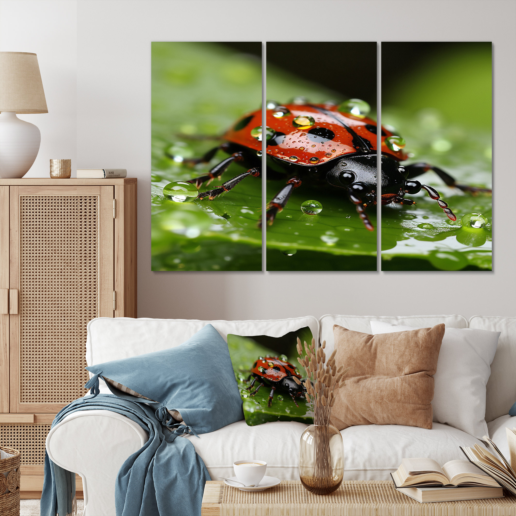 Design Art Portrait Of Lady Bug Macro Photography - Insects & Bugs Wall ...