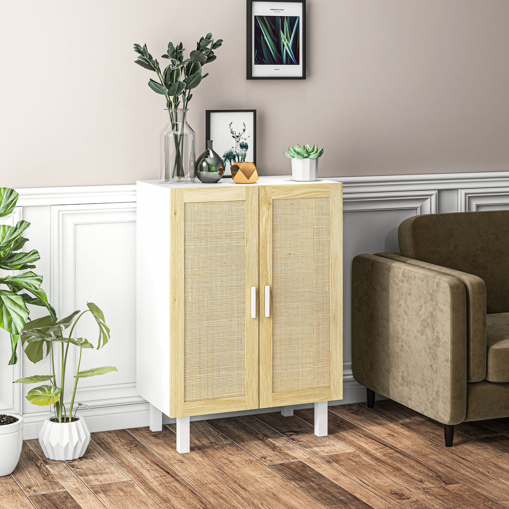 Dakota Fields Storage Cabinet With Attractive Design - White And ...