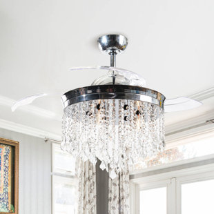 Chrome Ceiling Fans You'll Love | Wayfair