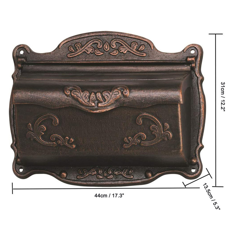 Fine Art Lighting Antique Bronze Cast Aluminum Wall Mounted Mailbox ...