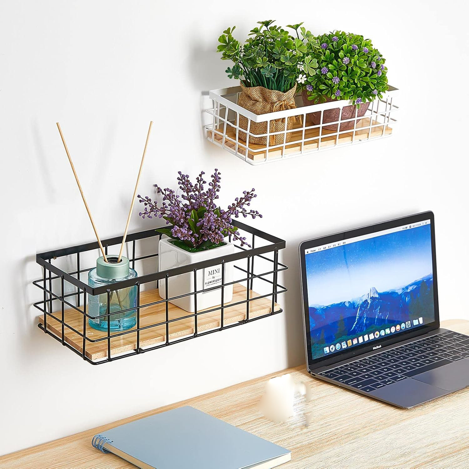 17 Stories Metal Small Wire Basket Wall Mounted Wire Basket | Wayfair