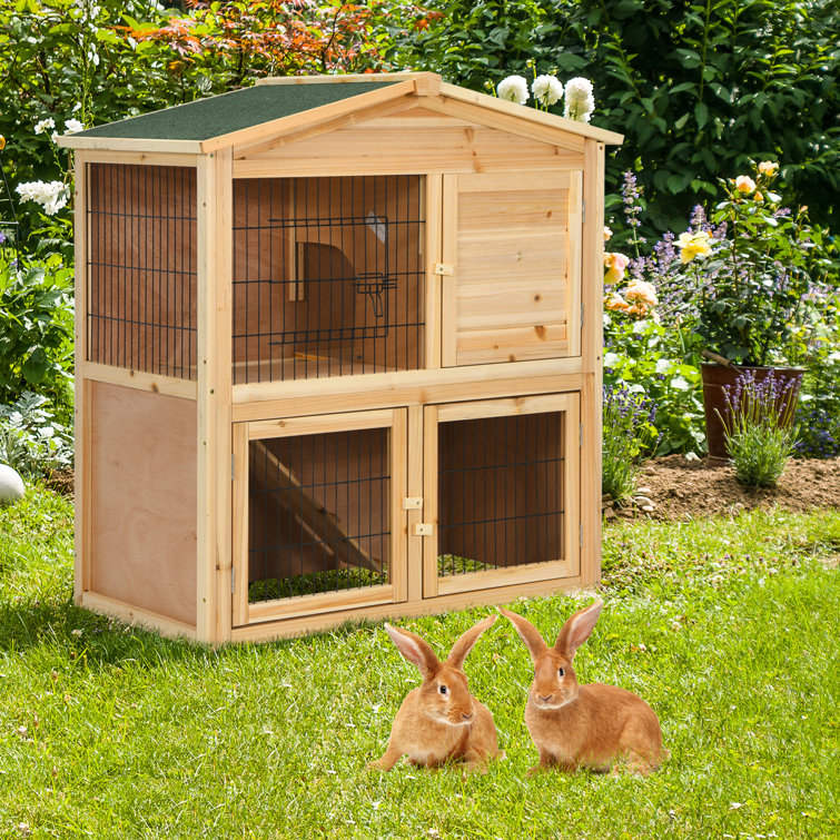 Archie & Oscar Large Bunny Rabbit Cage With Waterproof Roof | Wayfair.co.uk