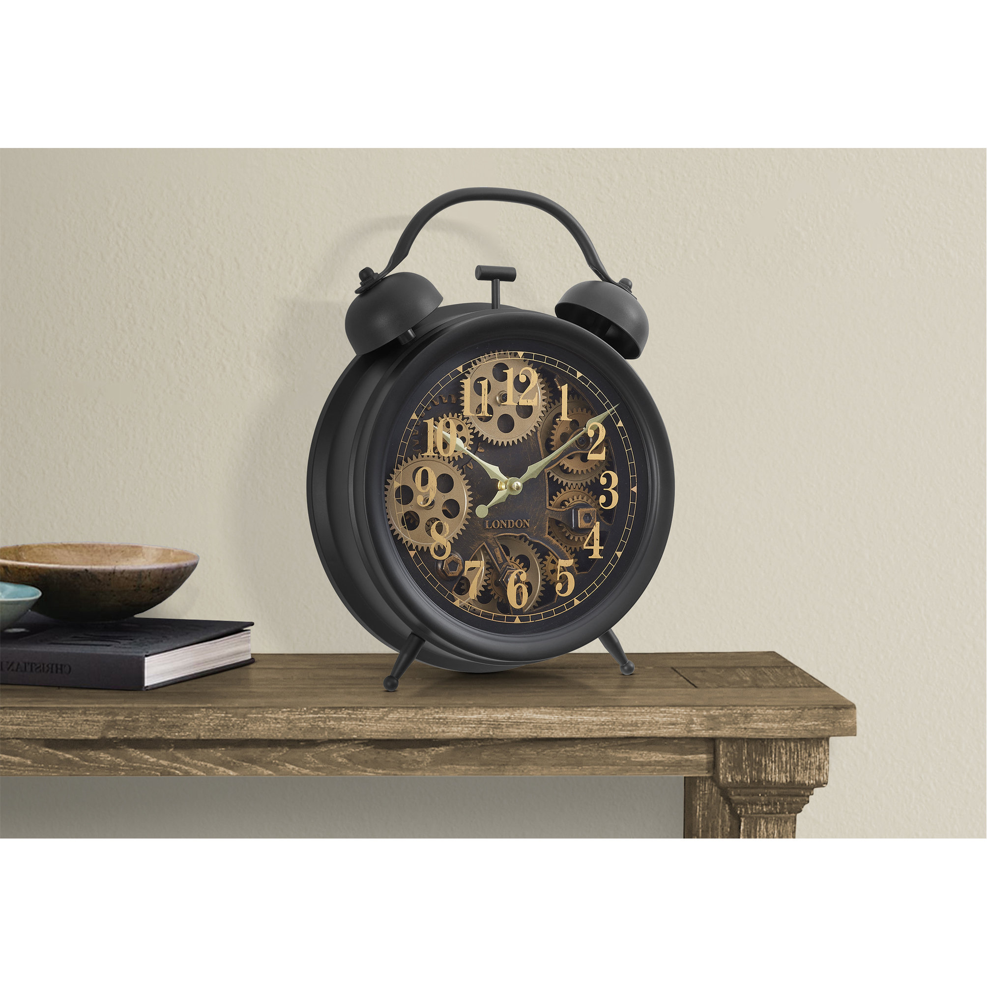 Williston Forge Clocks, Round, Gear Mechanism, Table Clock ...