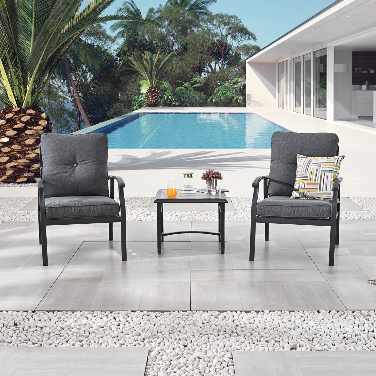 Winston Porter 3-Piece conversation set & Reviews | Wayfair