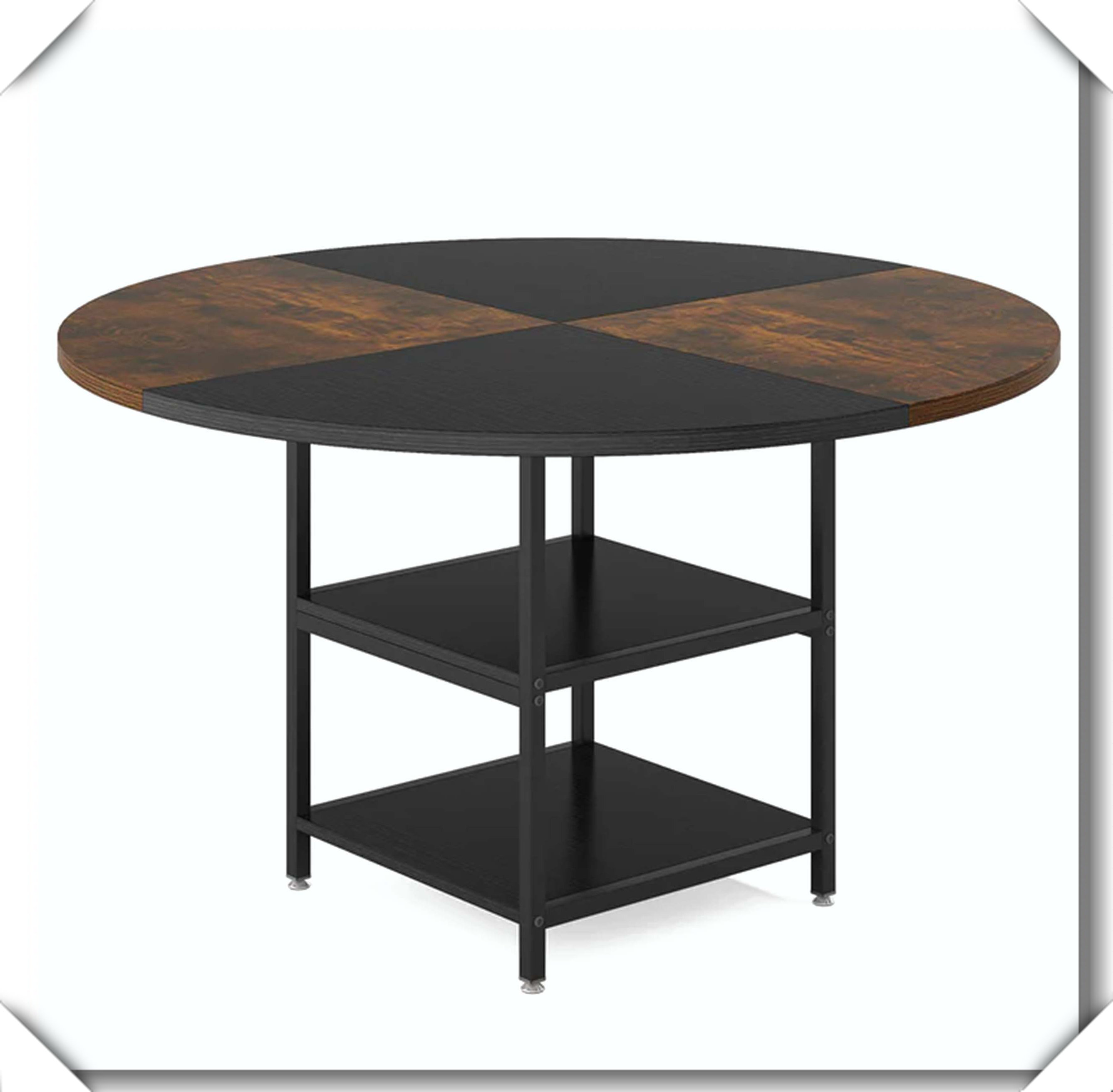 Trent Austin Design® Rustic Wood Round Easy Assembly Dining Table | Wayfair