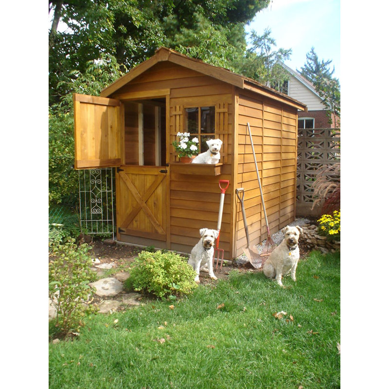 Cedarshed Gardener Western Red Cedar Wood Traditional Storage Shed ...