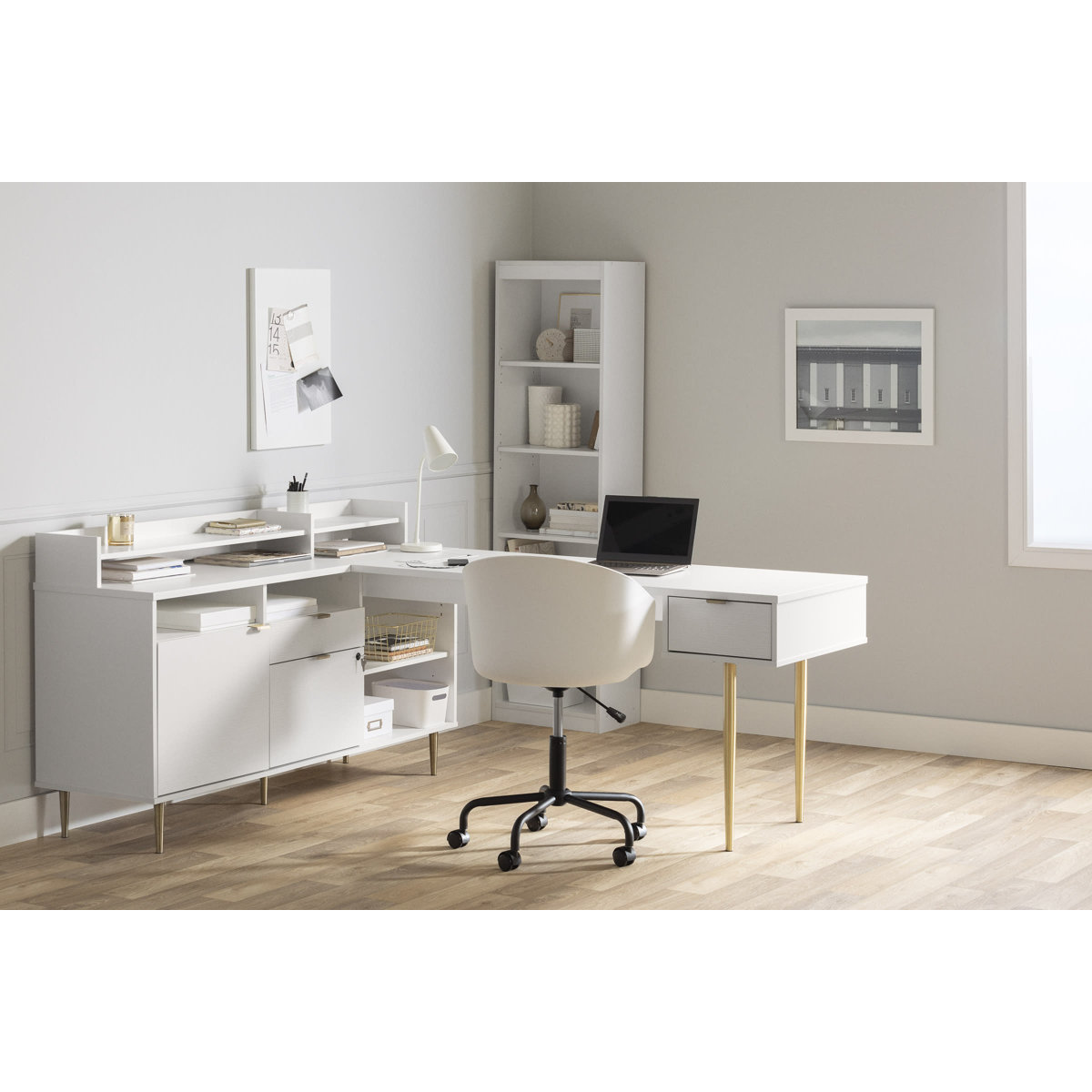 South Shore Koryn L-Shaped Work Desk & Reviews | Wayfair