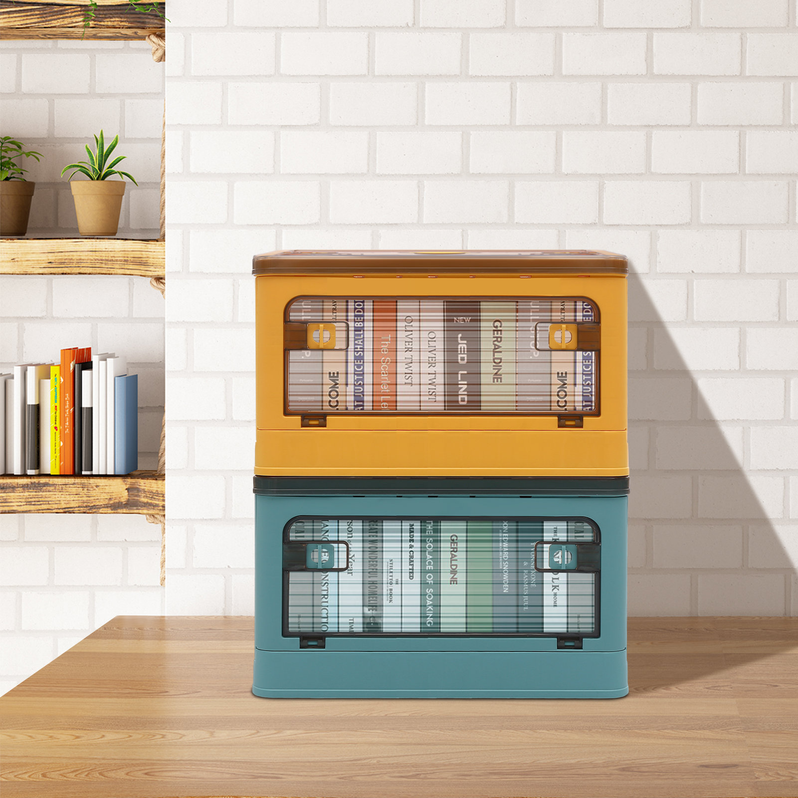 Rebrilliant Storage Organizers Plastic Storage Bin Stackable Storage ...