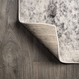 17 Stories Bettencourt Performance Cream/Gray Rug & Reviews | Wayfair