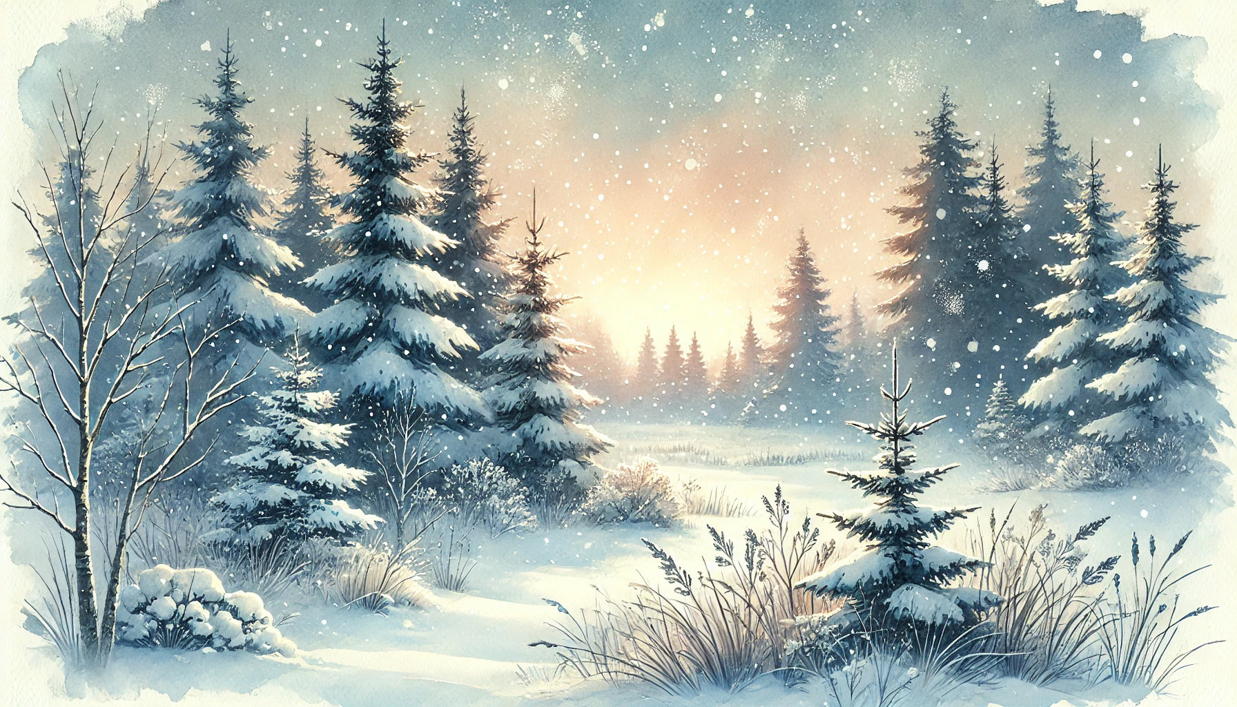 Union Rustic Winter's Whisper: Dawn Snowscape Canvas Print | Wayfair