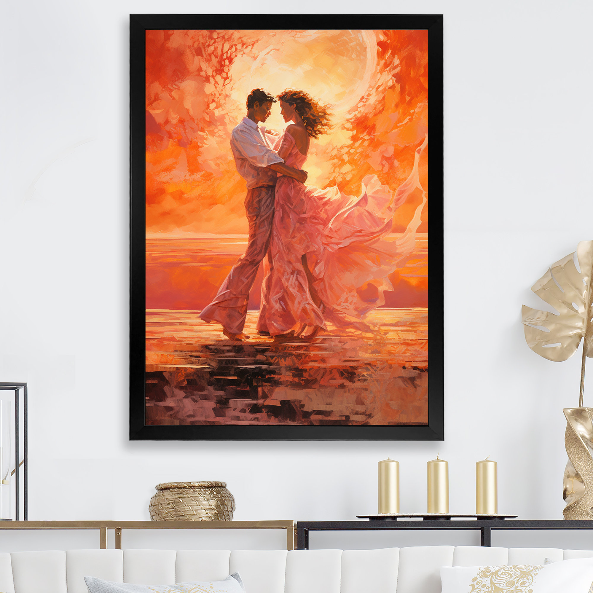 Winston Porter Dance Salsa In Sunset VII Framed On Canvas Print | Wayfair