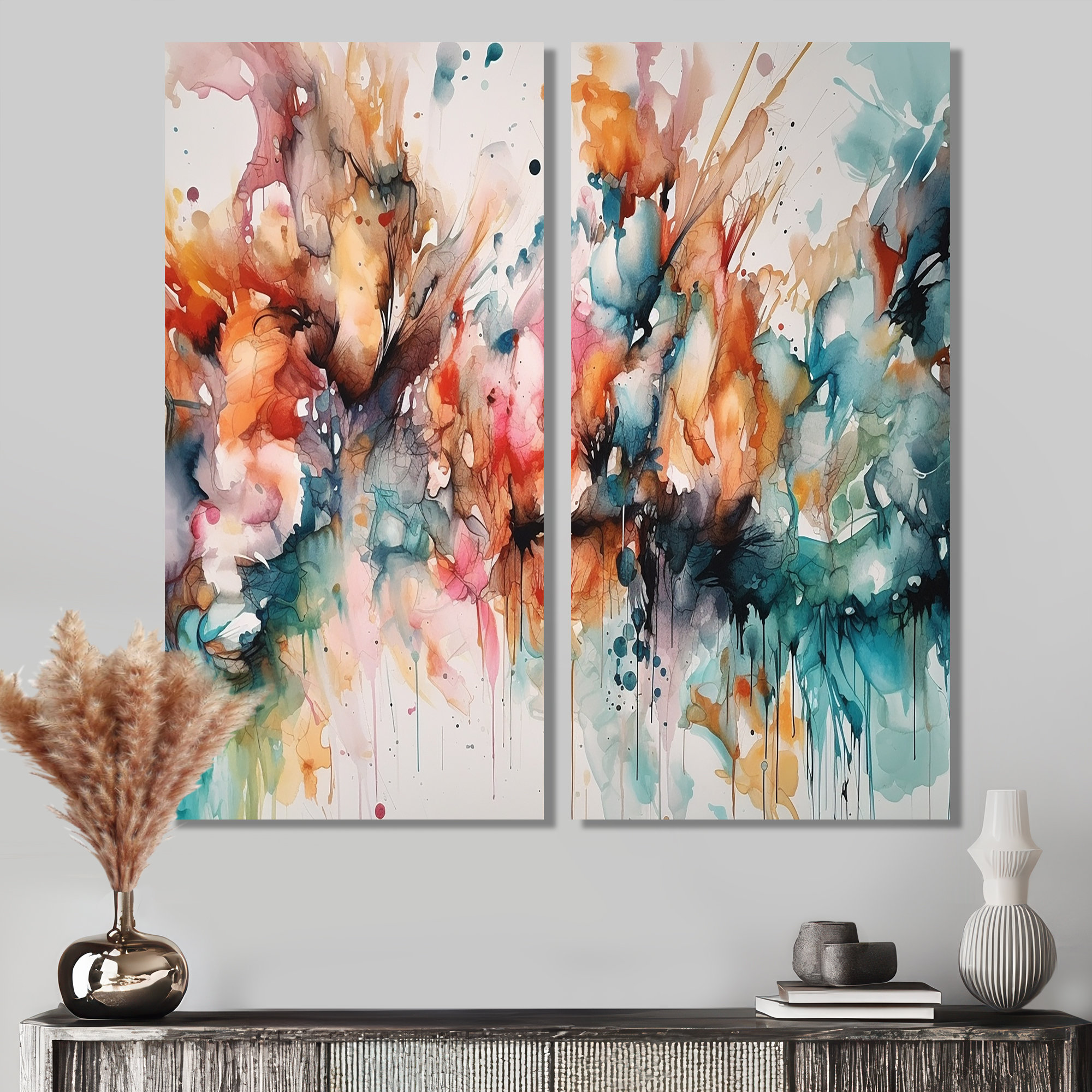 Ivy Bronx Captivating Boho Dance III - Modern Wall Art 2 Pieces | Wayfair