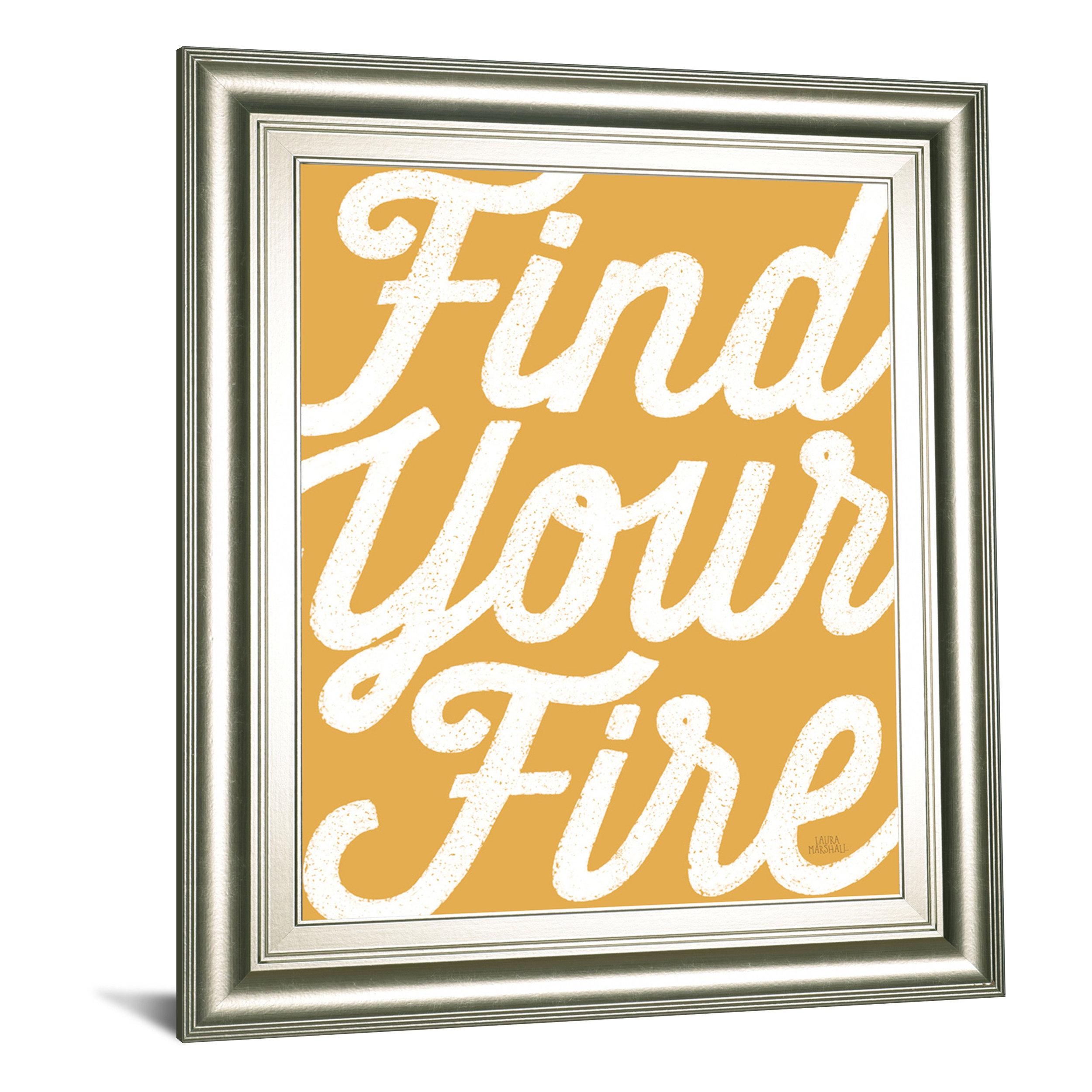 Winston Porter Find Your Fire Wall Art - 22" x 26" - Silver Frame | Wayfair
