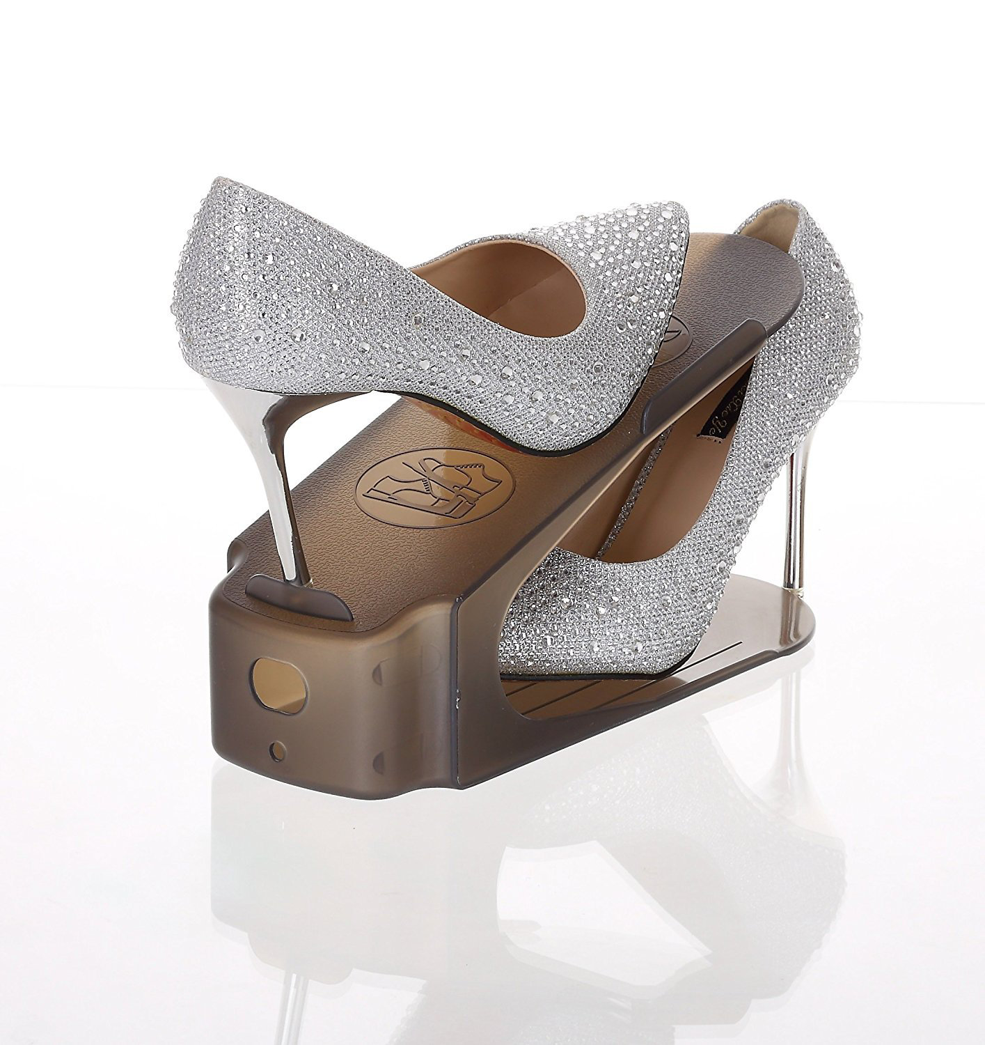 Rebrilliant Plastic Double Layer Storage Free Standing Shoe Stand Rack ...