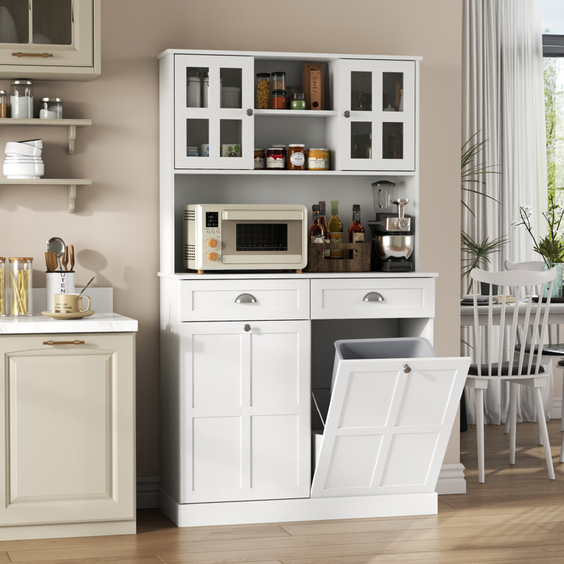 Lark Manor™ Double Tilt Out Trash Cabinet With 2 Drawers, Kitchen ...