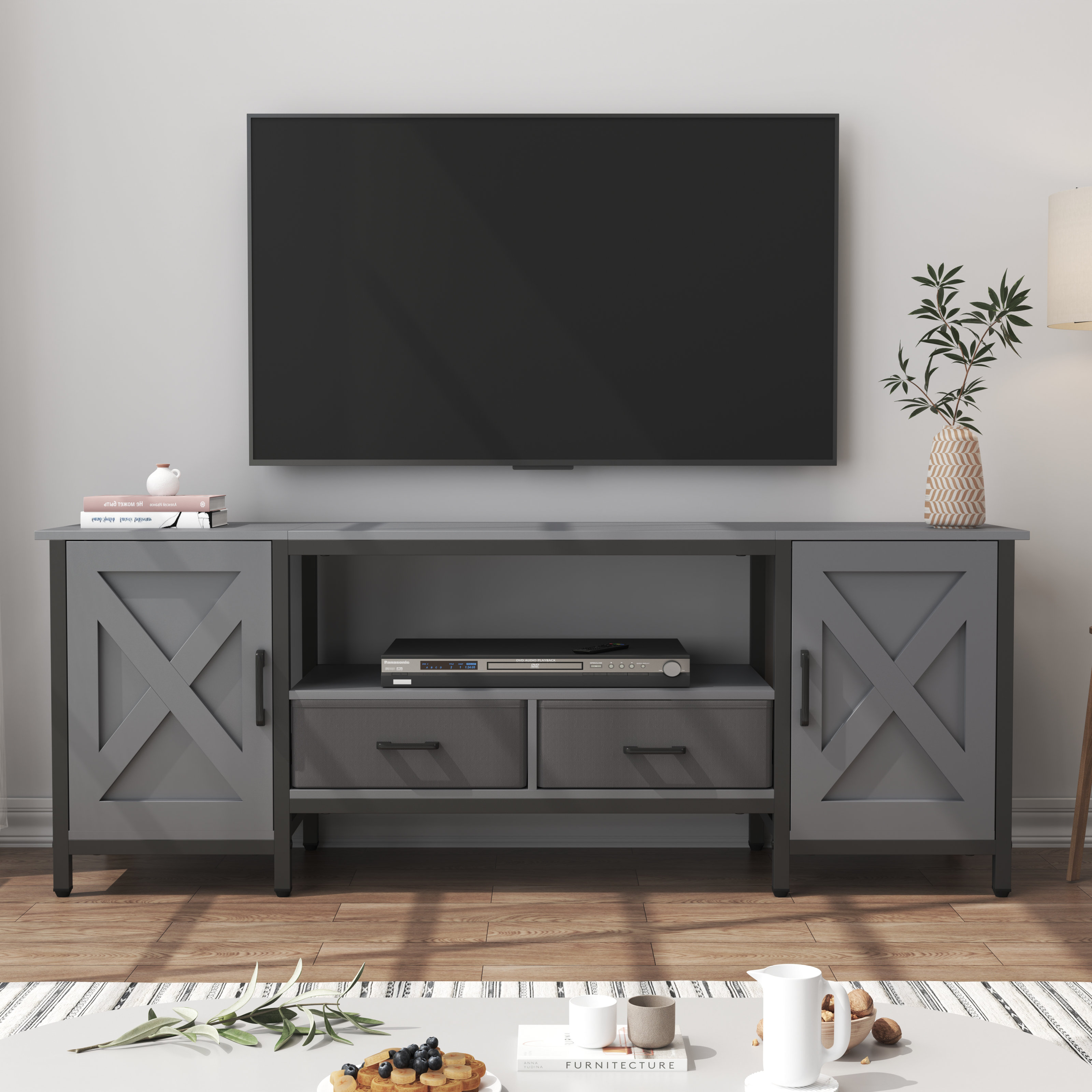 Gracie Oaks 63 inch TV Stand for TVs up to 75 inches & Reviews | Wayfair