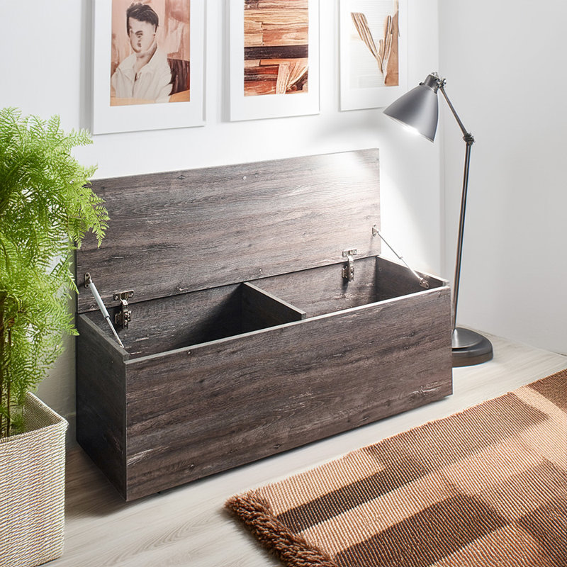 Millwood Pines Cellan 47"W Farmhouse Solid Wood Storage Bench | Wayfair