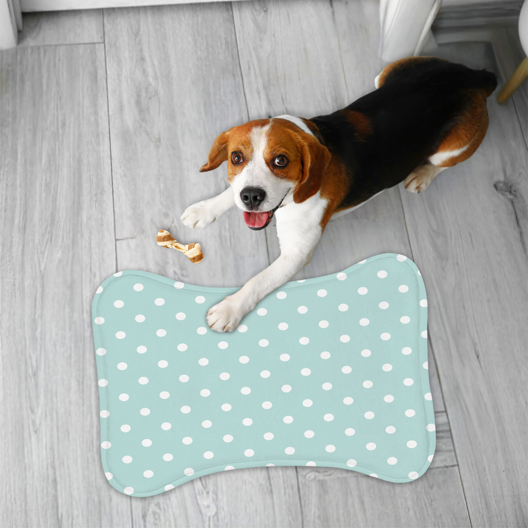 MentionedYou Dotted Mint - 1 Piece Bone Shape Feeding Mat | Wayfair