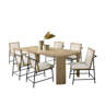 Benjara Meni Extendable Dining Table Set With Chairs, Bench | Wayfair