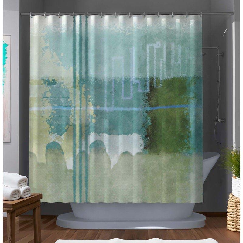 East Urban Home Corderall Abstract Shower Curtain | Wayfair
