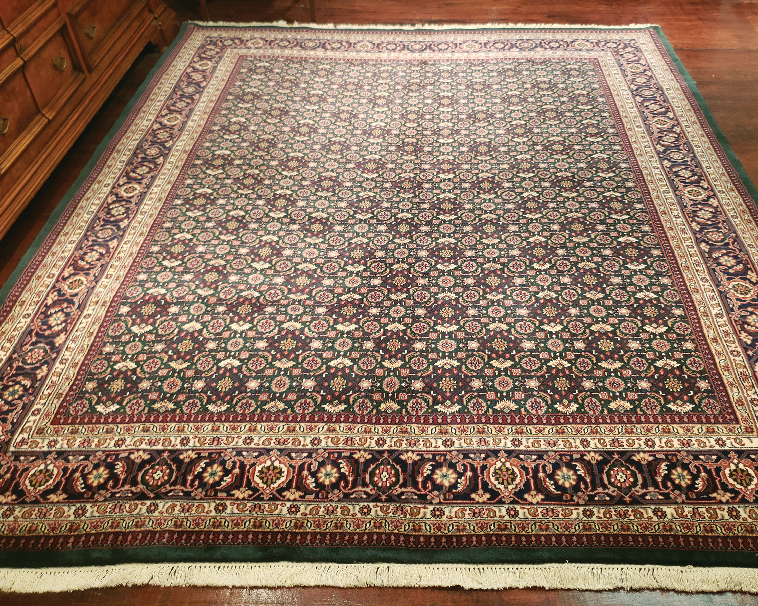 American Home Rug Co. Signature Legacy Hand-Knotted Emerald Green/Navy ...