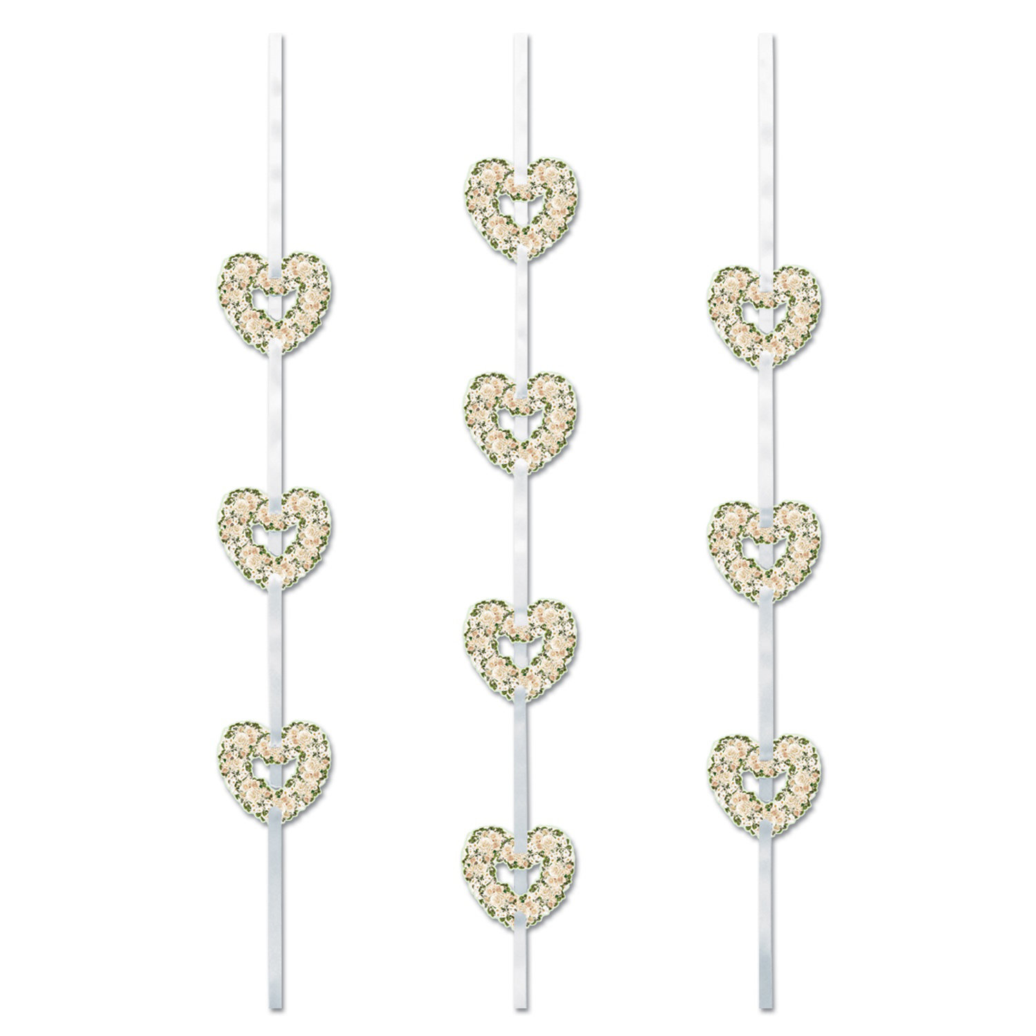 The Party Aisle™ Heart Ribbon Stringers - 4' - Pack of 12 | Wayfair