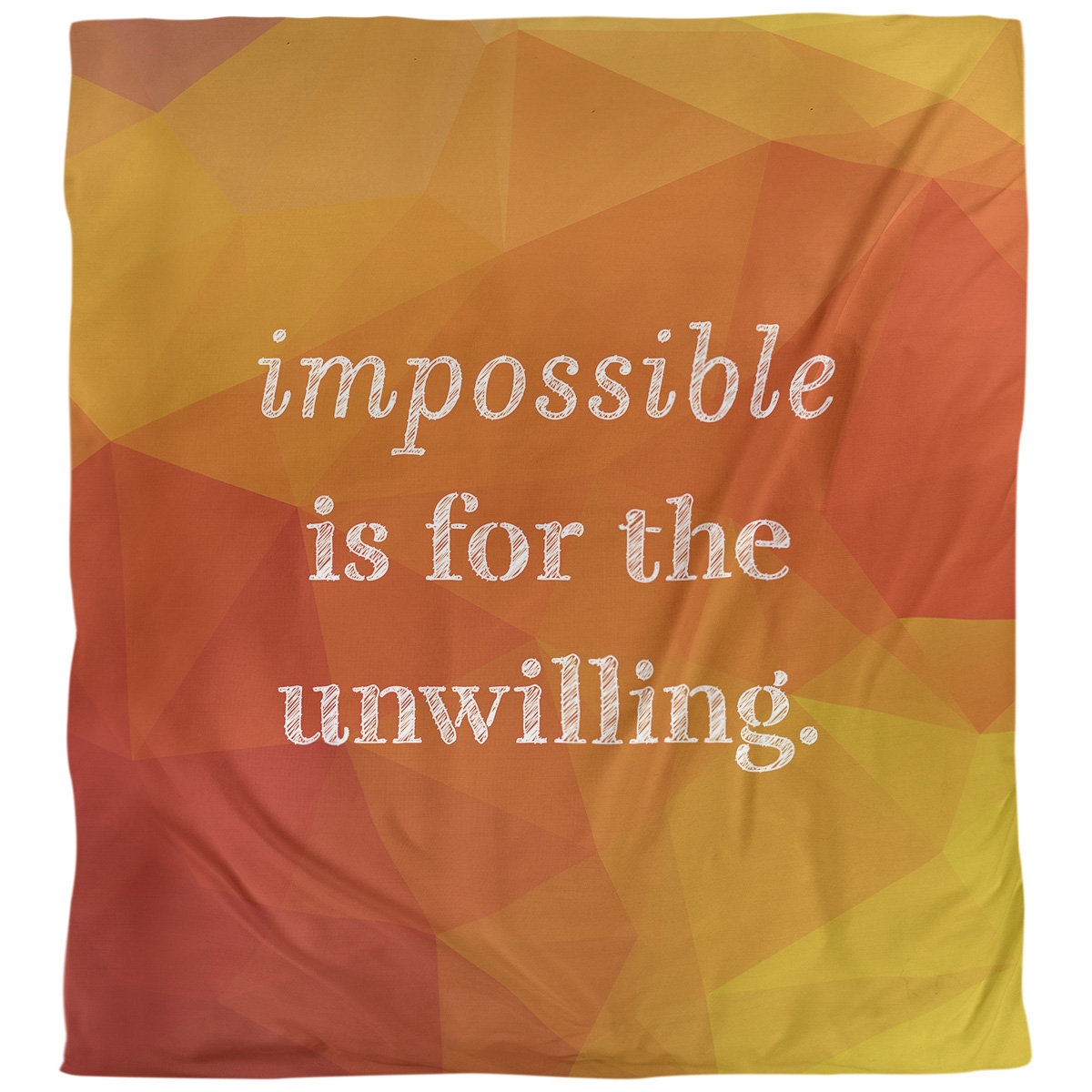 ArtVerse Quotes Faux Gemstone Impossible Single Reversible Duvet Cover ...