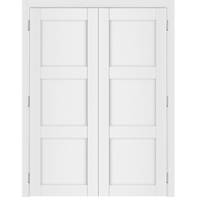 Nova Hardware Stile 025 Pre-Hung Soft White Laminated Modern Interior ...