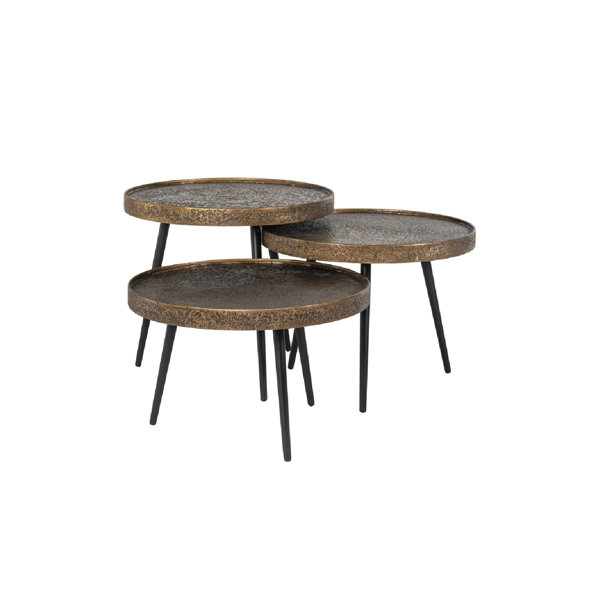 OROA Luton 3 Legs 3 Bunching Tables Coffee Table | Wayfair