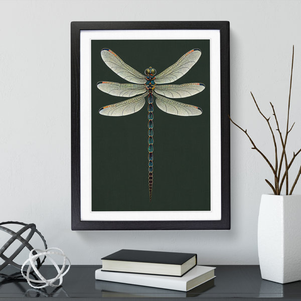 Brambly Cottage Symmetrical Dragonfly - Single Picture Frame Print ...