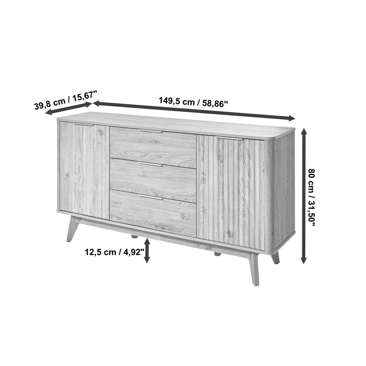 Millwood Pines Camiyah 58.86'' Sideboard & Reviews | Wayfair