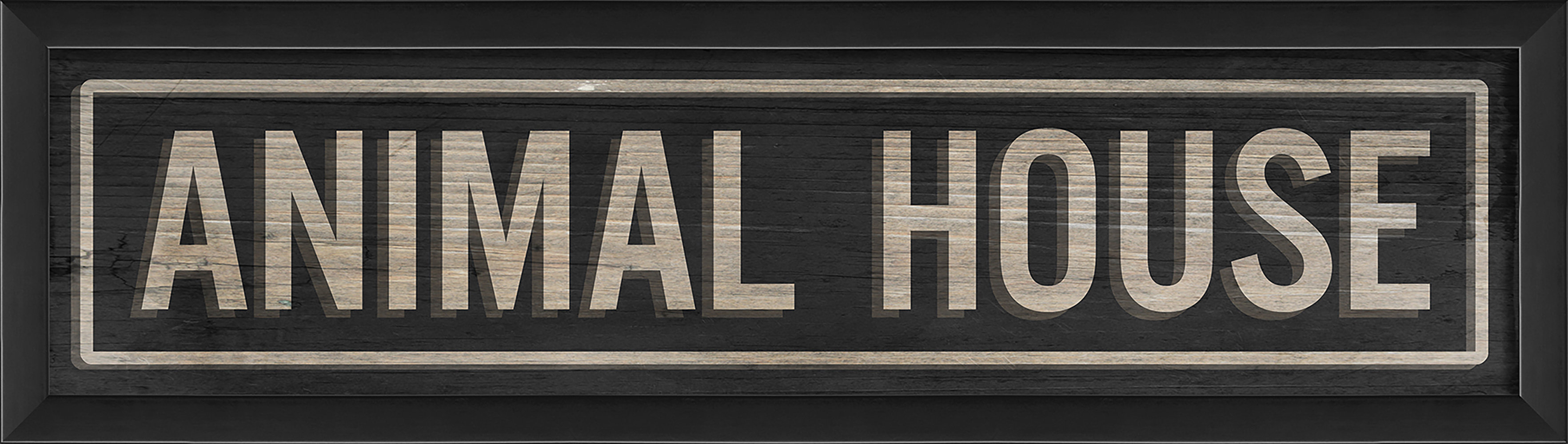 The Artwork Factory Animal House Sign Framed Textual Art | Wayfair