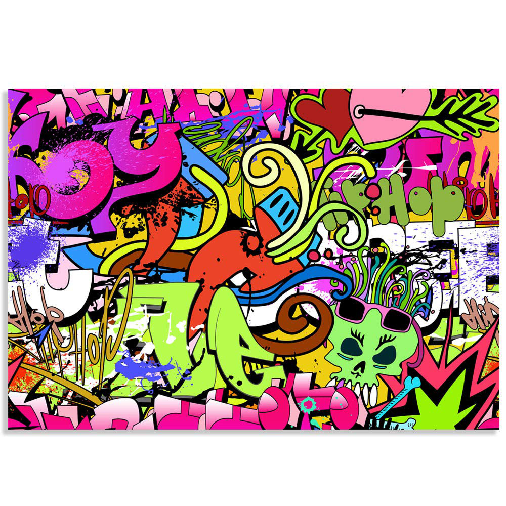 IDEA4WALL Vibrant Graffi Street Paint Graffiti05 Paintable Wall Mural ...