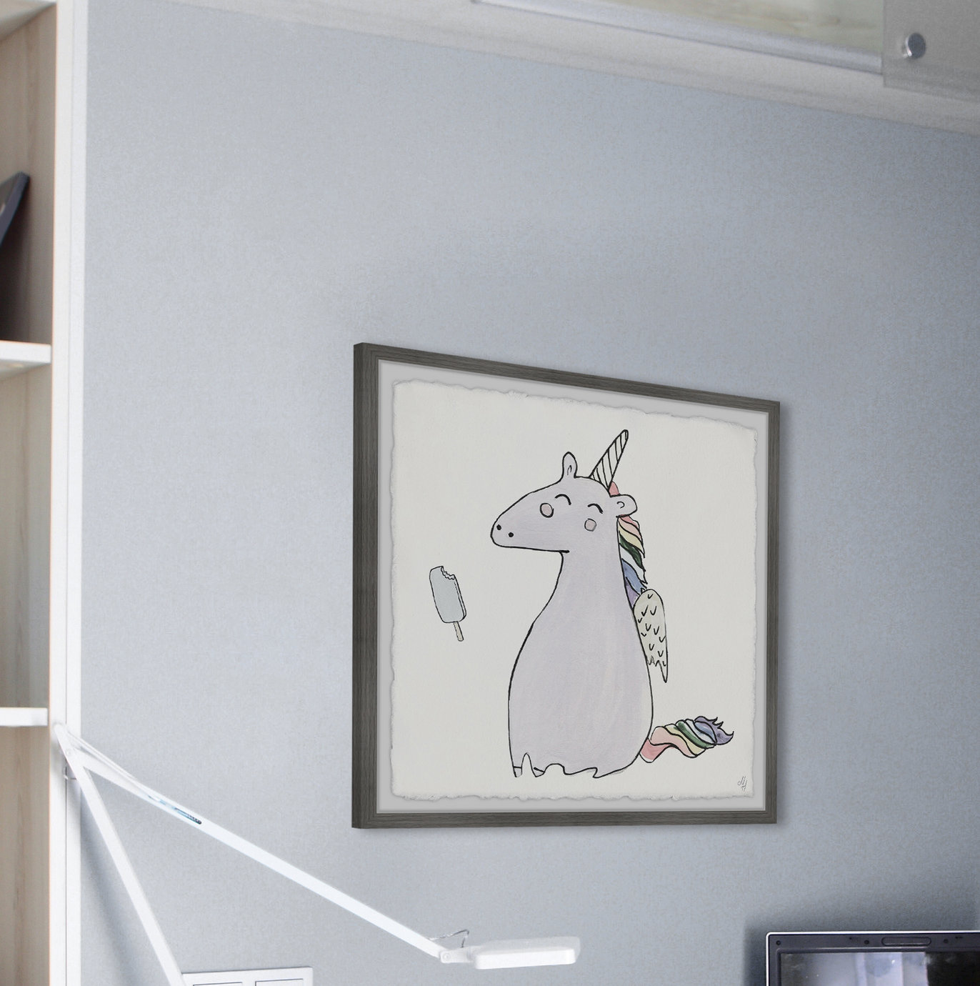 Isabelle & Max™ Lidia Unicorn Popsicle Framed Print | Wayfair