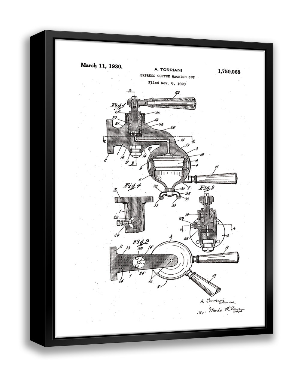 ATX Art Group LLC Espresso Coffee Machine Patent by Stanley Print House ...