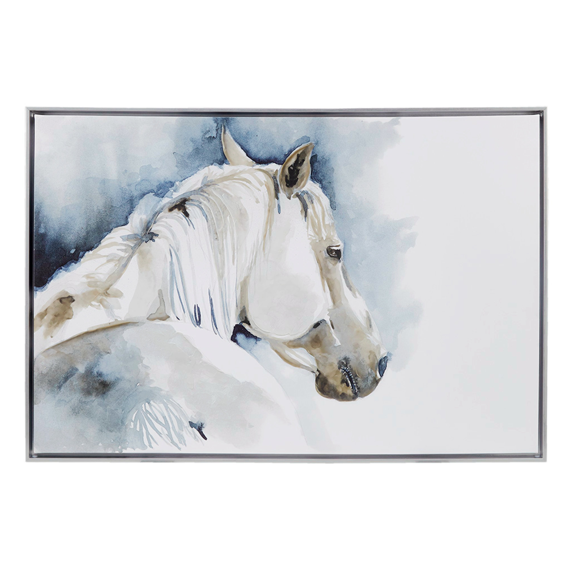 August Grove Hand Embellished Horse Framed Canvas Wall Art - Wayfair Canada