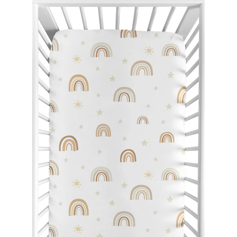 Sweet Jojo Designs Boho Rainbow Vintage Fitted Crib Sheet | Wayfair