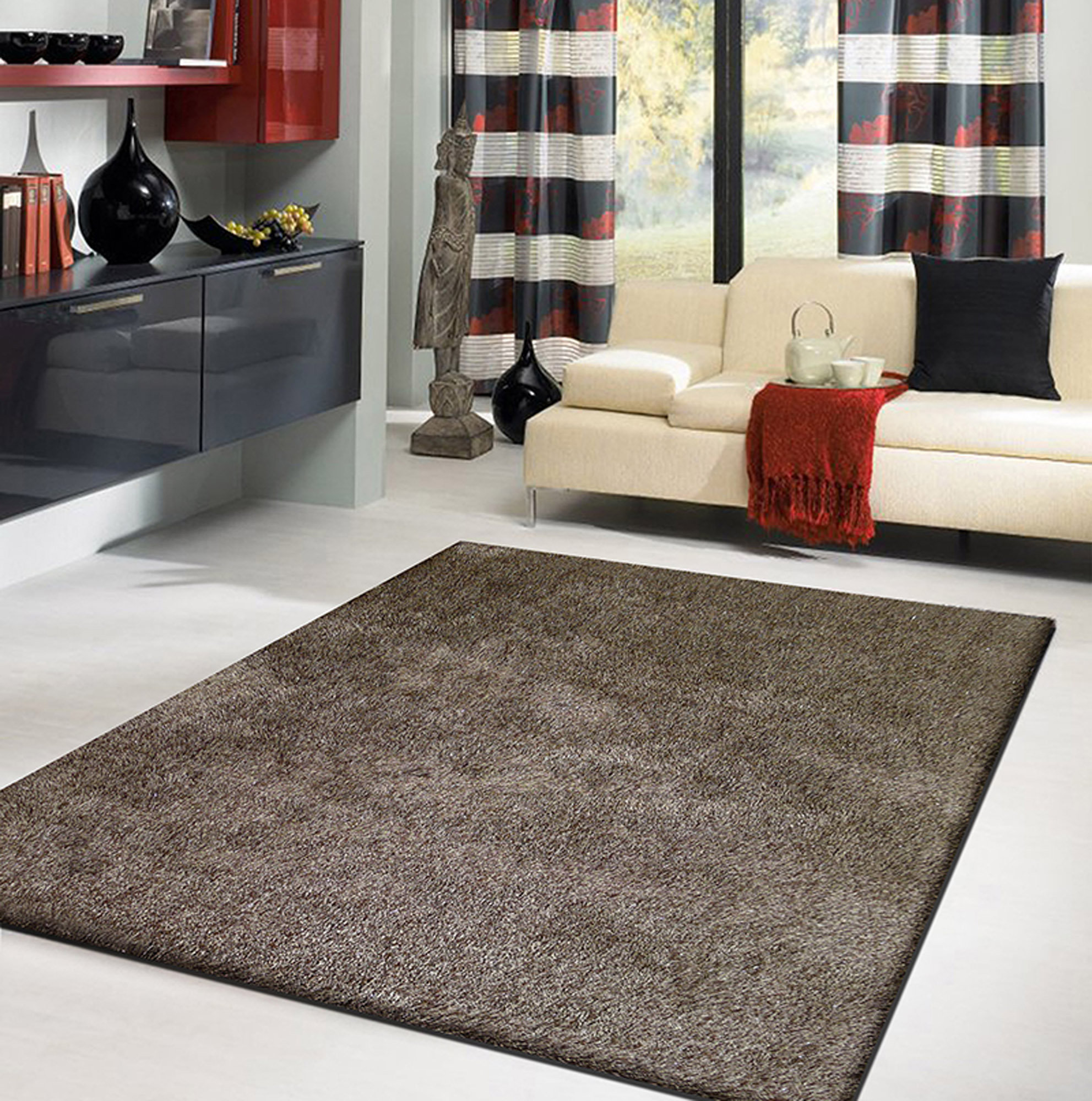 Hokku Designs Fancy Shaggy Hand Tufted Area Rug | Wayfair