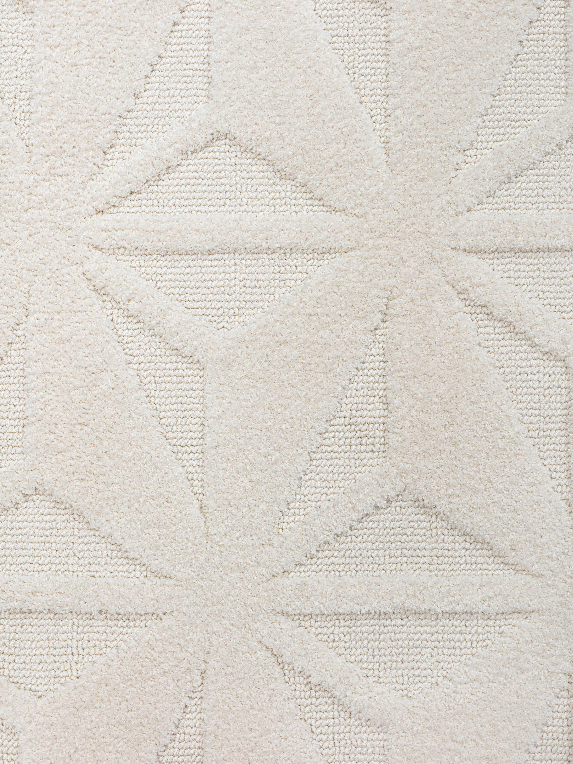 Corrigan Studio Mandeville White Modern Polyester Machine Made Area Rug ...