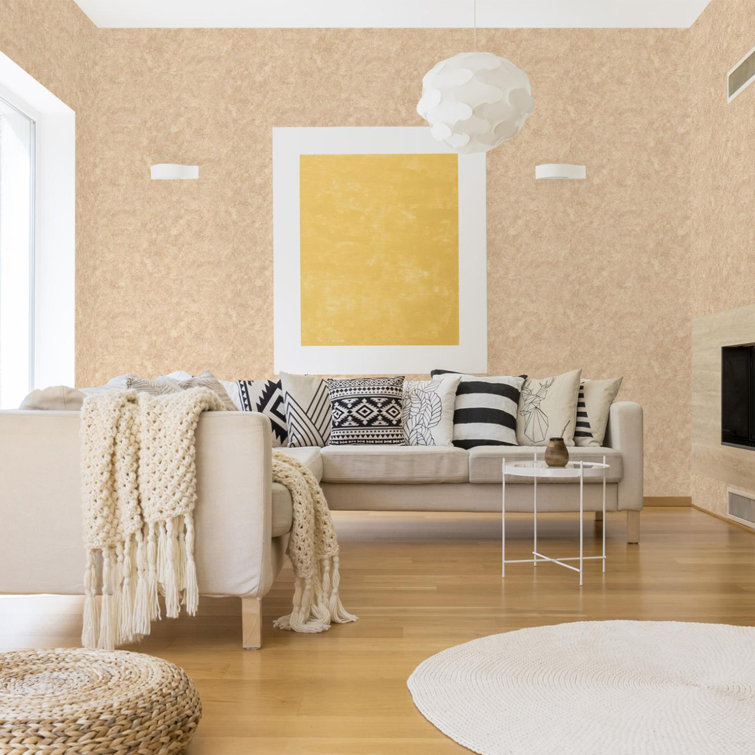 Walloro Timeless Distressed 3D Embossed Wallpaper, Stylish Metallic ...