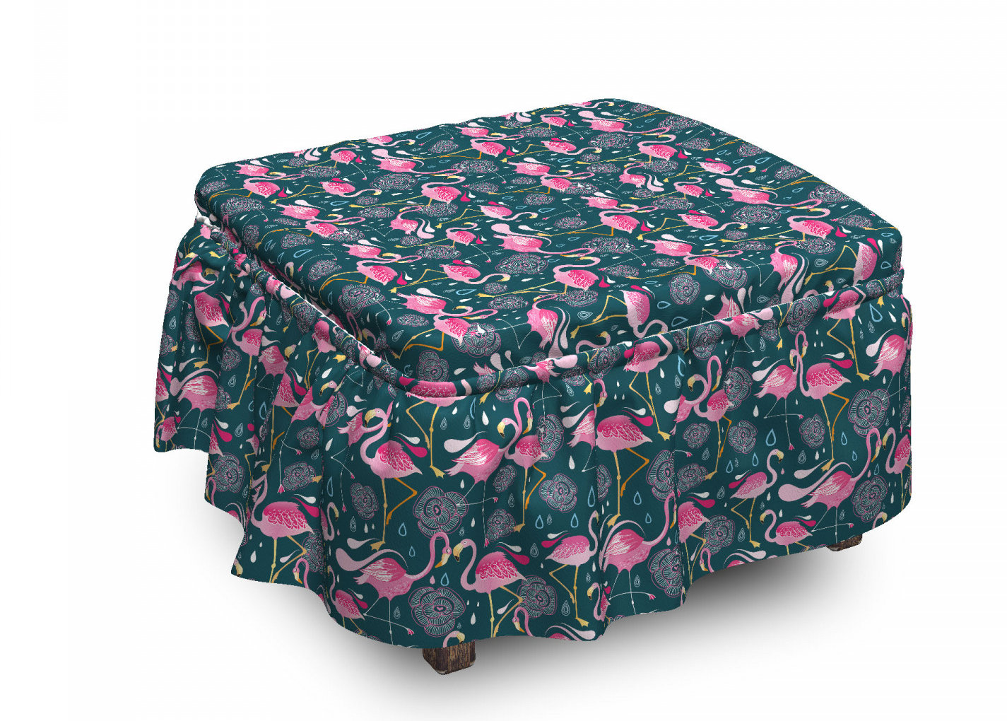 East Urban Home Exotic Bird Ottoman Slipcover | Wayfair