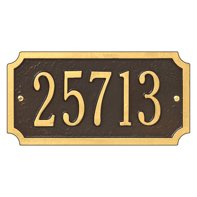 Whitehall Products 1-Line Wall Address Plaque & Reviews | Wayfair